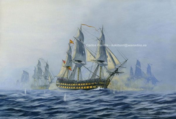 Los navíos de línea españoles de la Batalla de Brión (1800) | VA DE BARCOS