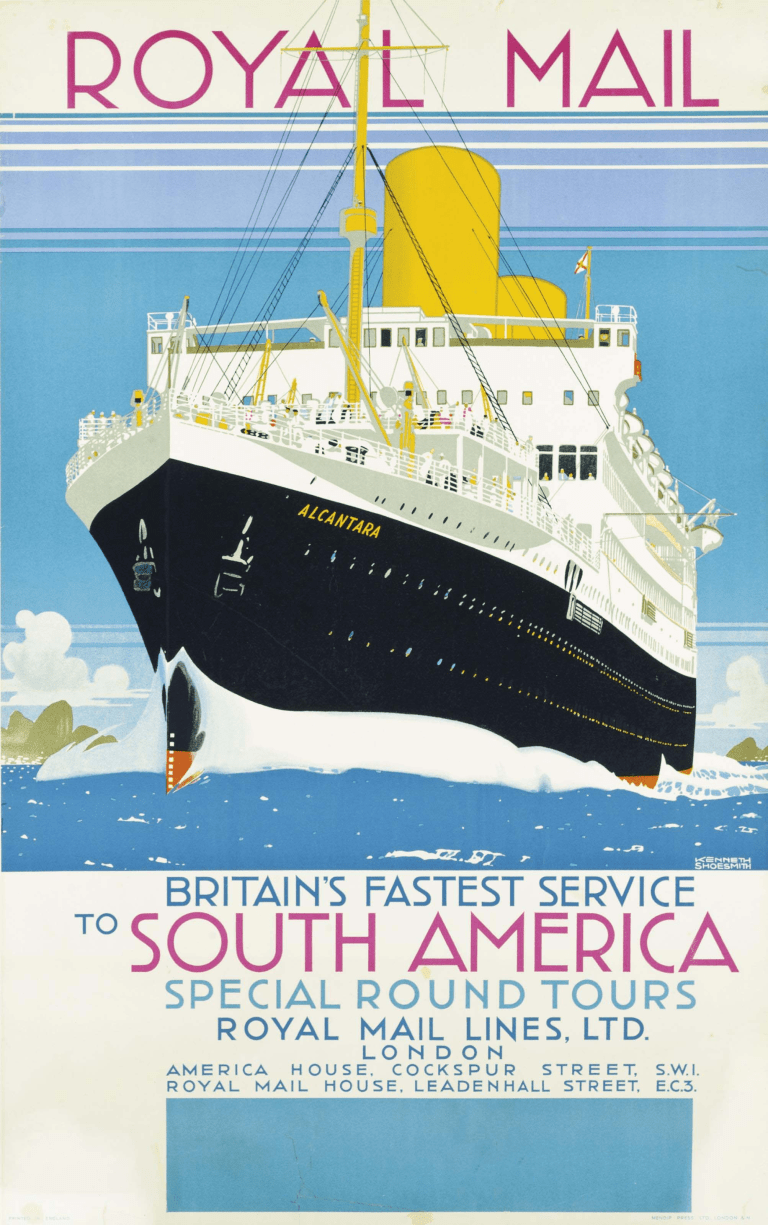 El arte en las láminas de Kenneth D. Shoesmith para la Royal Mail Line ...