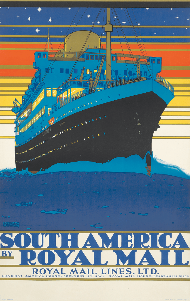El arte en las láminas de Kenneth D. Shoesmith para la Royal Mail Line ...