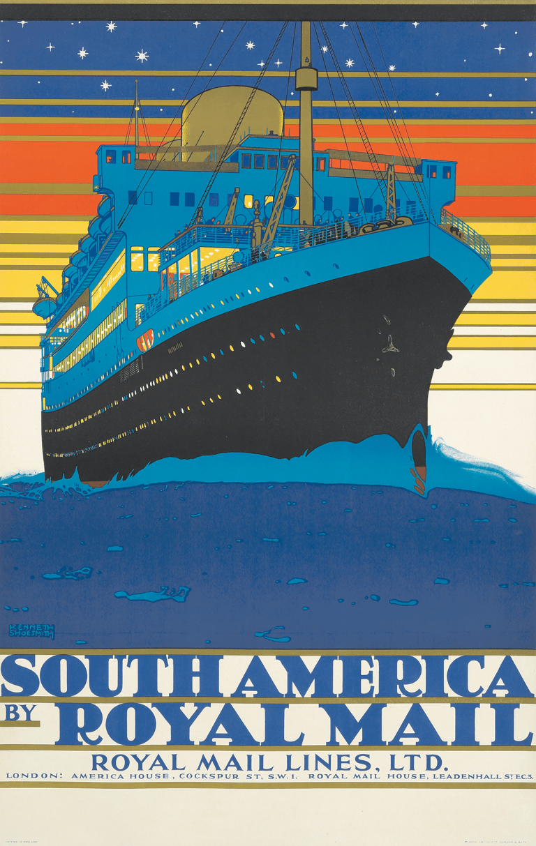El arte en las láminas de Kenneth D. Shoesmith para la Royal Mail Line ...