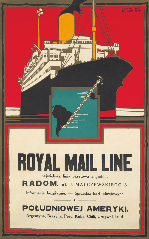 El arte en las láminas de Kenneth D. Shoesmith para la Royal Mail Line ...