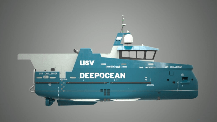 El USV Challenger, el primer buque no tripulado construido por Astilleros Gondán, un astillero ...